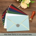 Unique Bargains A7 Envelopes Card V Flap Envelopes with Gold Border for ...