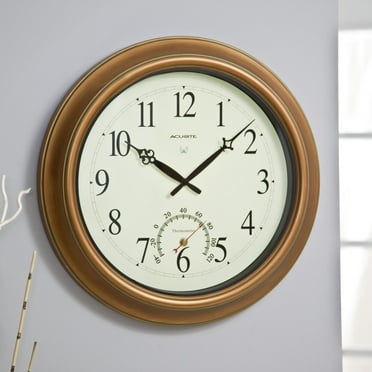 Sharp Atomic Analog Wall Clock – 10.5” Suspended Glass Face - Sets ...
