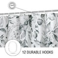 Grey Eucalyptus Shower Curtain Watercolor Plant Leaves With Floral
