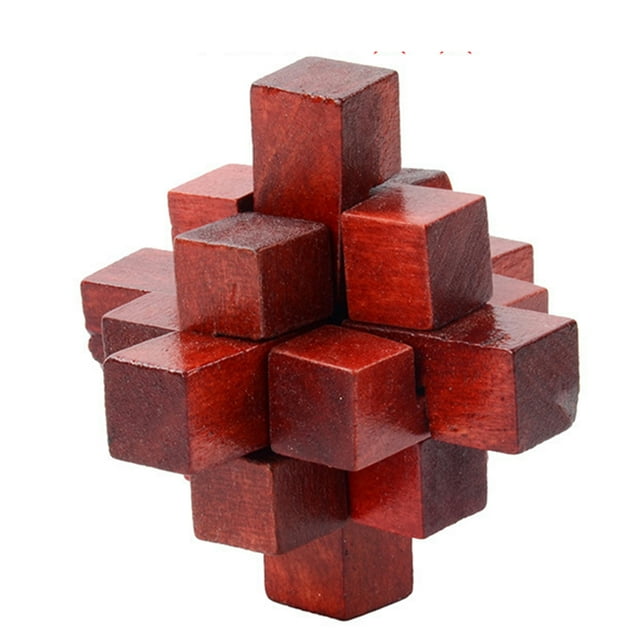 Children Toys For Adults Kids Interlocking 3D Wooden Kong Ming Lock IQ ...