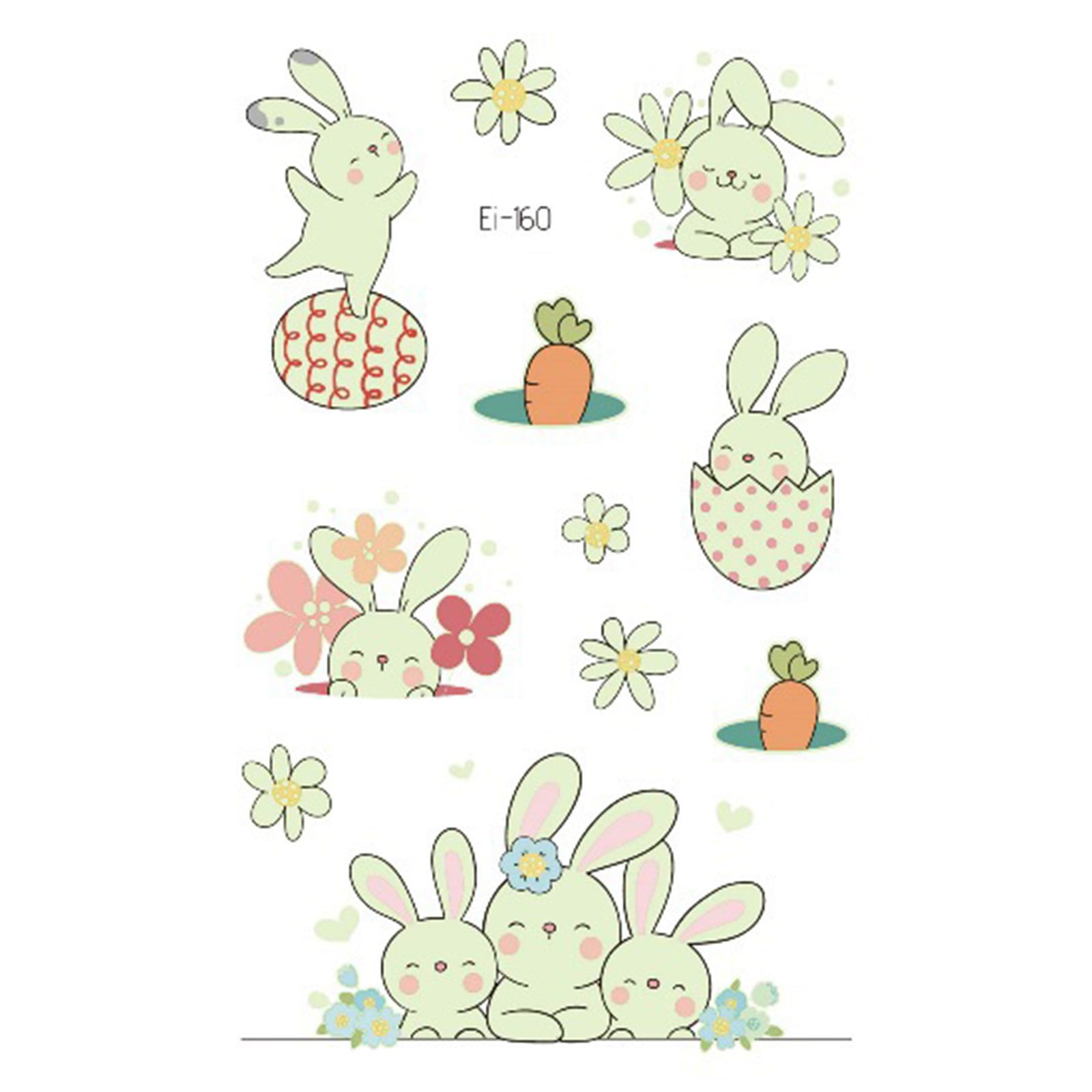 Stickers Glow Easter Temporary Tattoos For Kids Party Decorations ...