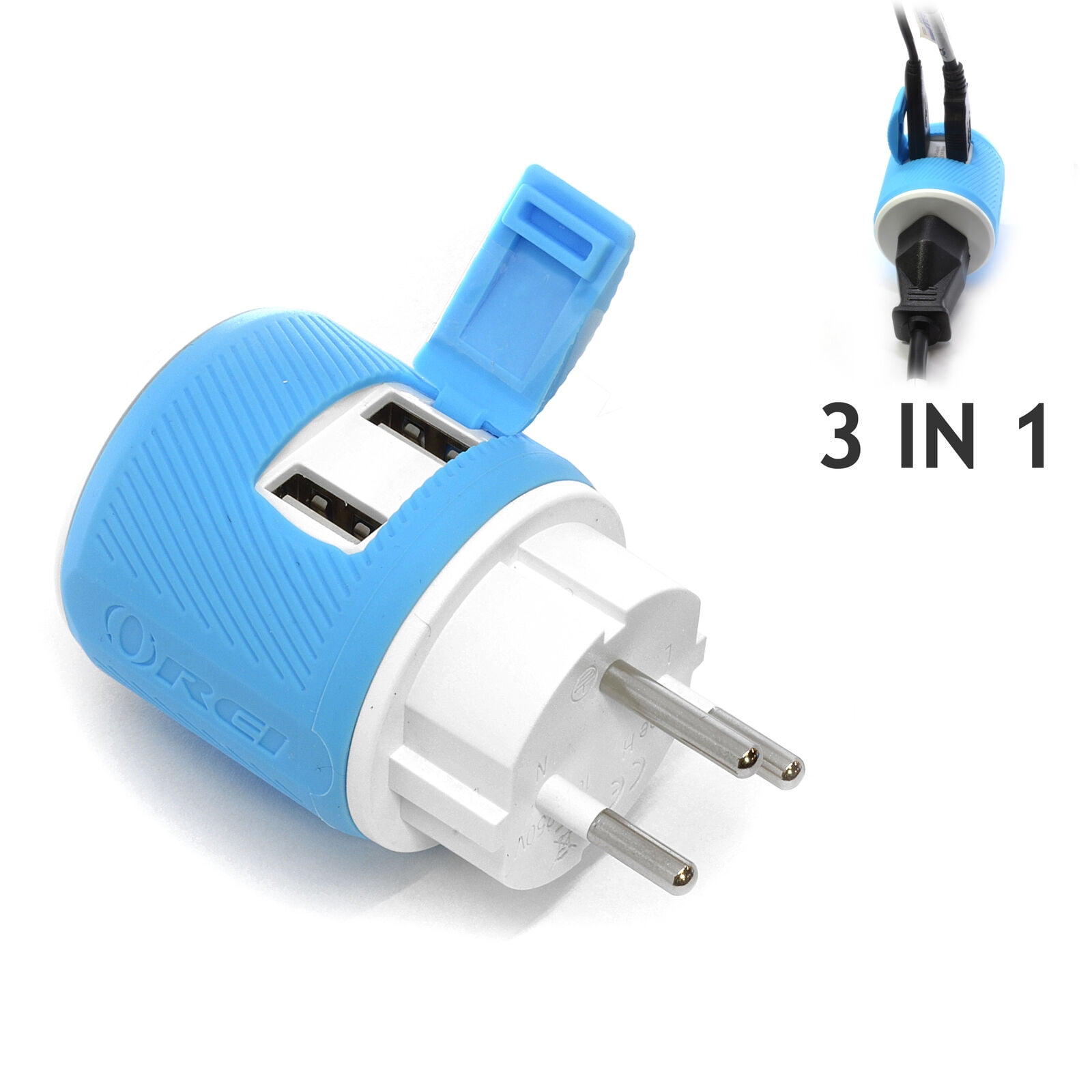 OREI Isreal, Paletsine Travel Plug Adapter - Dual USB - Surge ...