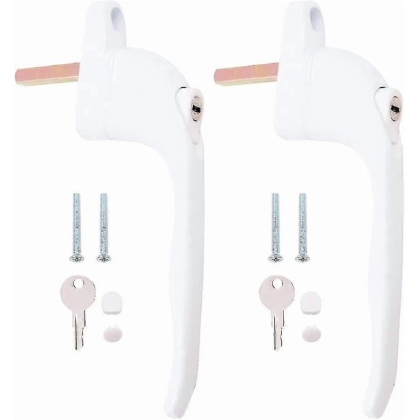 2 Pcs Universal White Window Handle Upvc Window Locking Handles 40mm ...
