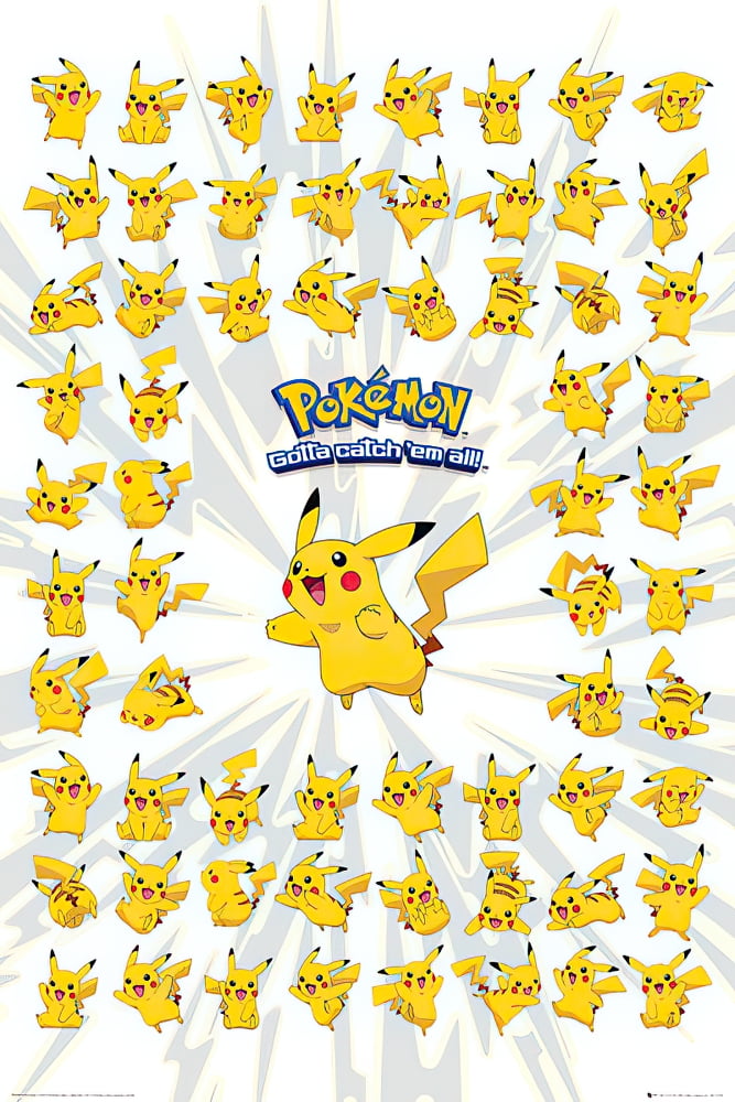 Pokemon Xy - TV Show / Gaming Poster (Many Pikachus / Pikachu) (24" X ...