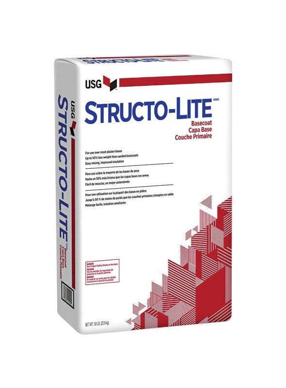 USG STRUCTO-LITE White All Purpose Basecoat Plaster 50 lb - Walmart.com