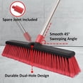 18” Push Broom with 70” Adjustable Handle - Heavy Duty Outdoor for Shop ...