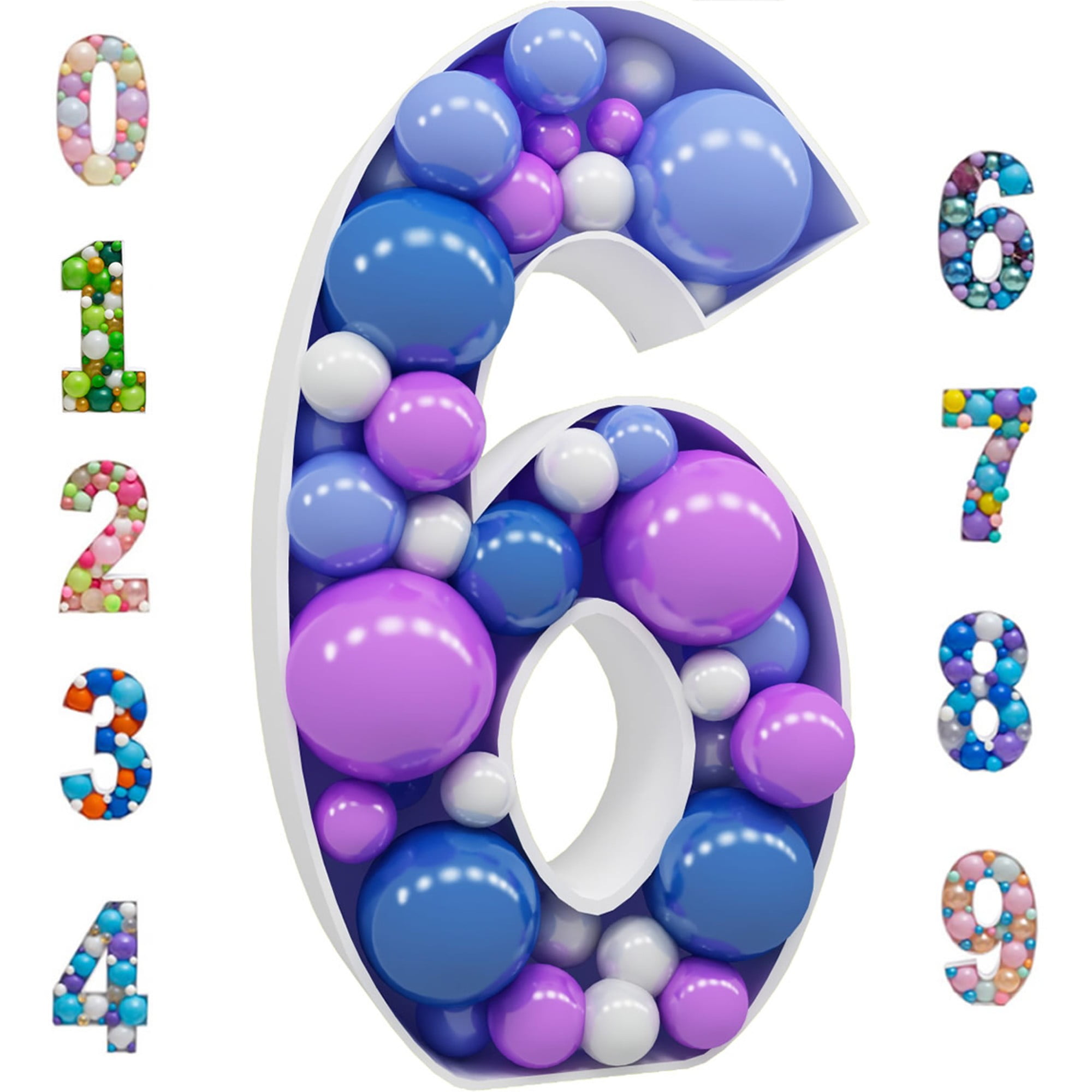 Number Balloon,Marquee Numbers 6 Pre-Cut Kit Cardboard Light Up Mosaic ... Number Balloon,Marquee Numbers 6 Pre-Cut Kit Cardboard Light Up Mosaic ...