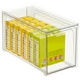 mDesign Plastic Stackable Kitchen Storage Organizer with Drawer - 4 ...