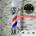 Barber Shop Pole Rotating Light Hair Salon Red/Blue/ White LED Stripes ...