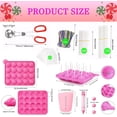 605Pcs Cake Pop Kit,Silicone Lollipop Molds Including Lollipop Sticks ...