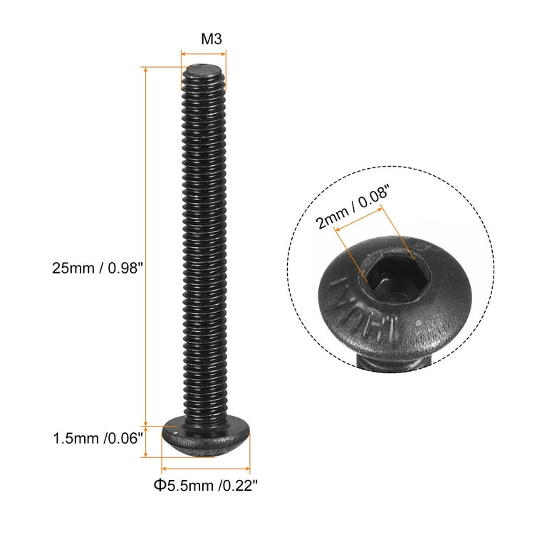 Nut Button 500-Piece M3 M4 M5 Stainless Steel Bolt & Nut Kit - Socket ...