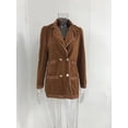 Aellinatey Women Business Jacket Women's Mid Length Double-breasted ...