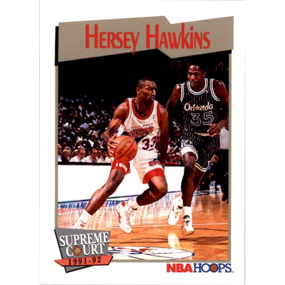 1991-92 Hoops #488 Hersey Hawkins SC NBA Basketball Trading Card ...