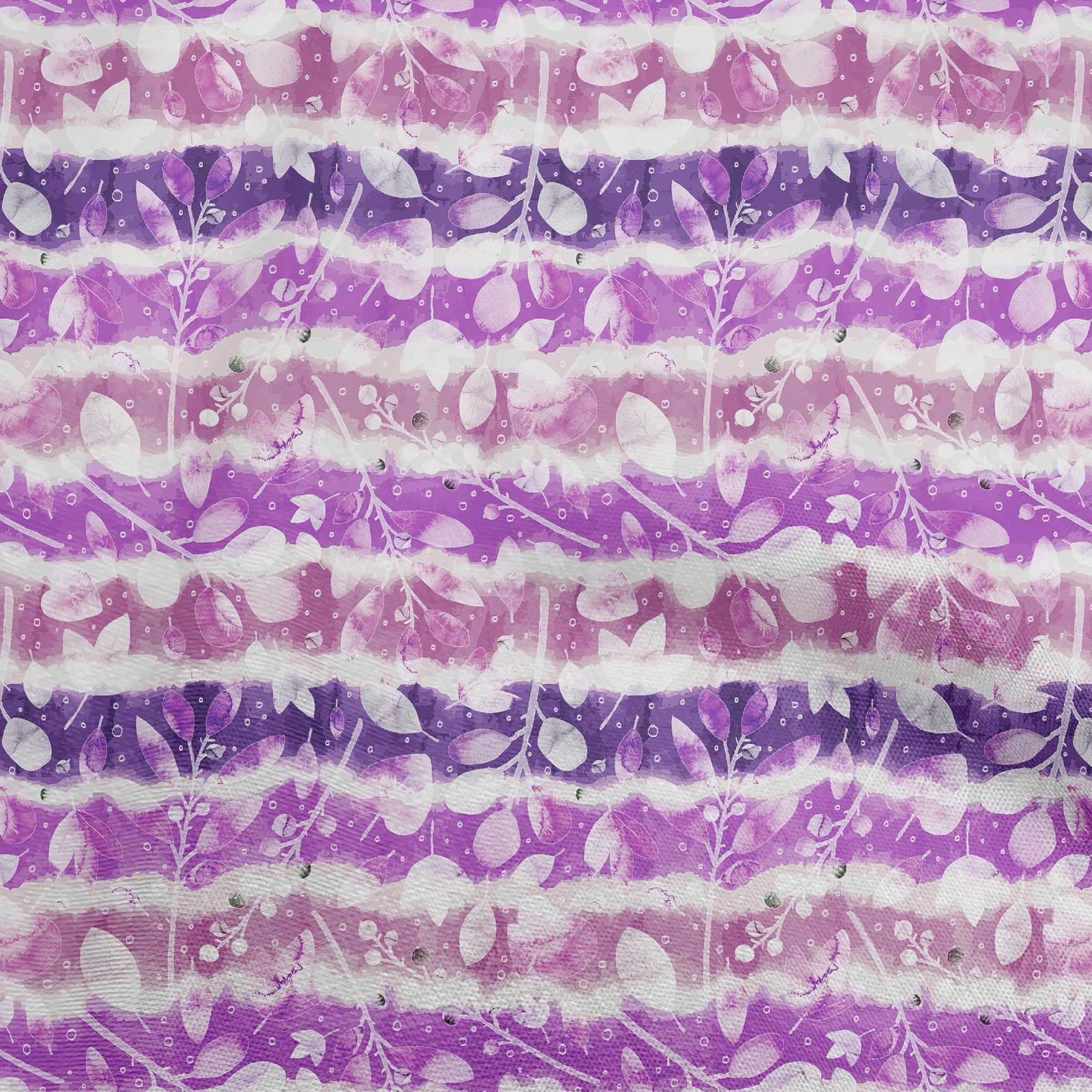 oneOone Viscose Chiffon Purple Fabric Florals Dress Material Fabric ...