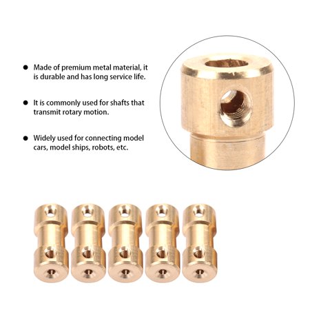 Motor Copper Connector, Pack Of 5 Shaft Coupler, DIY Coupling Transfer ...