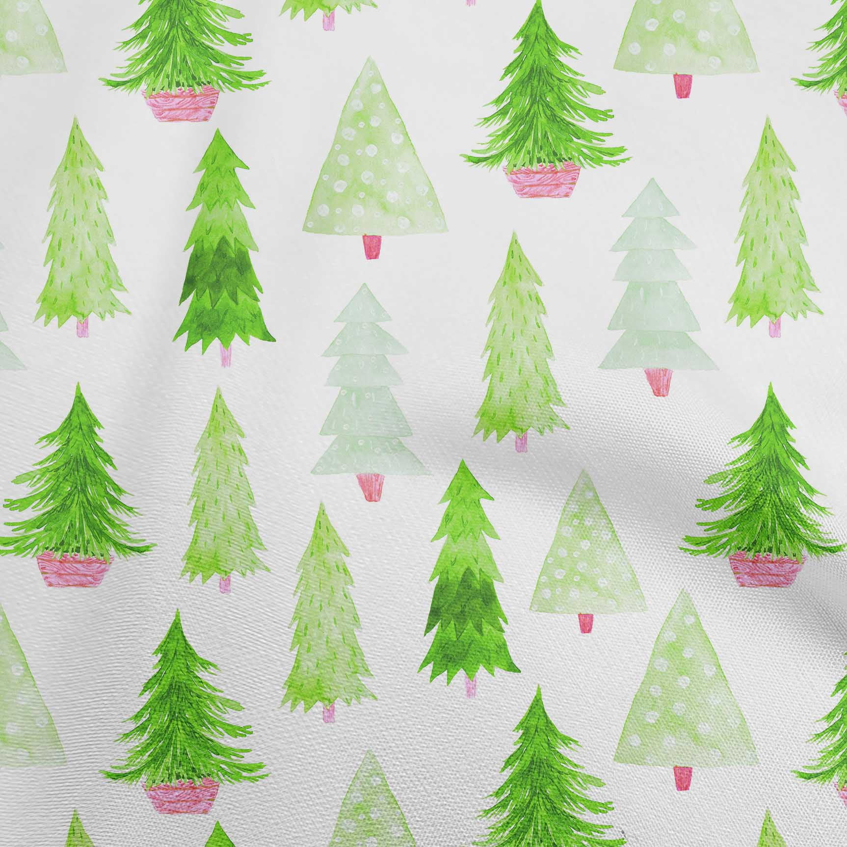 oneOone Velvet Light Green Fabric Tree Quilting Supplies Print Sewing ...