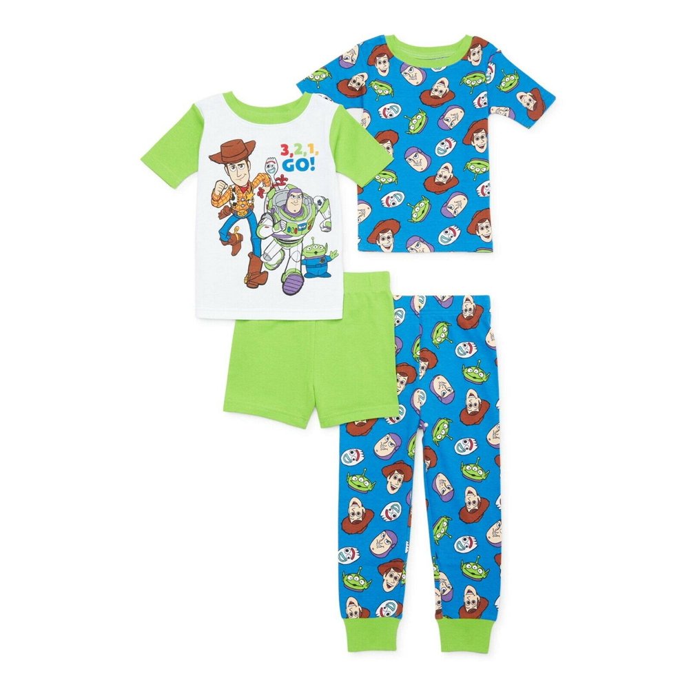 Disney Toy Story 4 PC Short Sleeve Cotton Tight Fit Pajama Set Boy Size ...