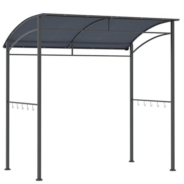 Outsunny 7' x 5' BBQ Grill Gazebo Tent, Garden Grill Canopy with Steel ...