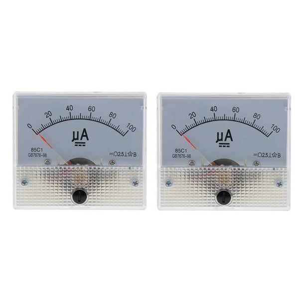 2x 85C1-uA Panel Medidor Analógico Panel Amperímetro Analógico ...