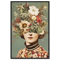 Vintage Floral Thoughts Canvas Floral Collage Wall Art by Art Remedy ...