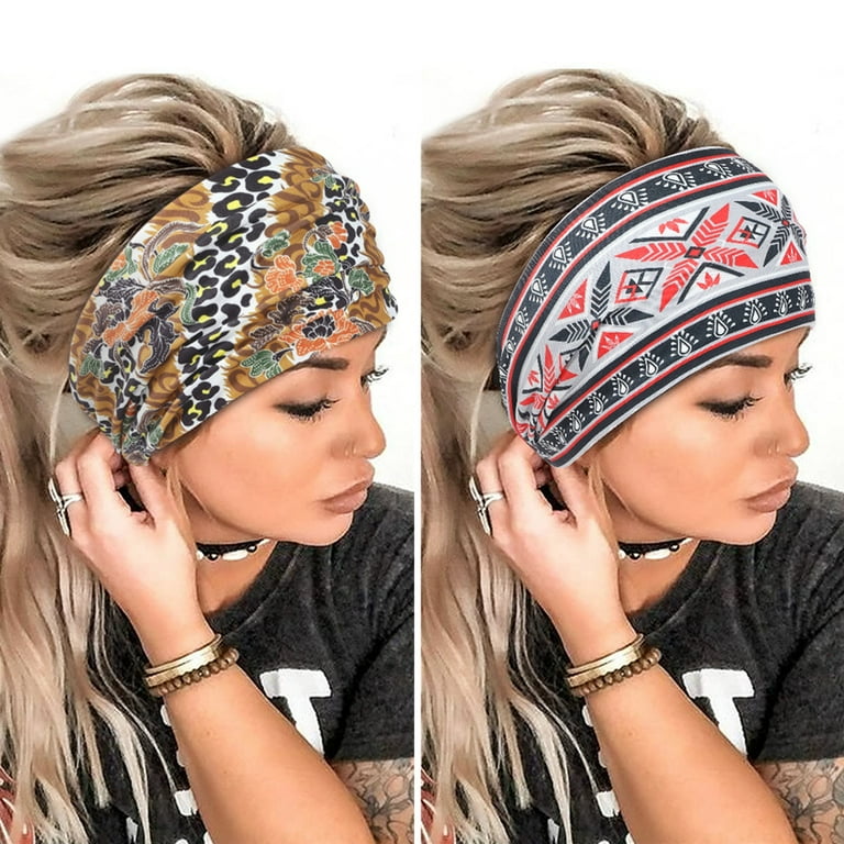 6PCS Wide Headbands for Women Extra Large Head Wrap Fashion Head Bands for Women s Hair Non Slip African Thick Turban Headband Cute Hair Accessories