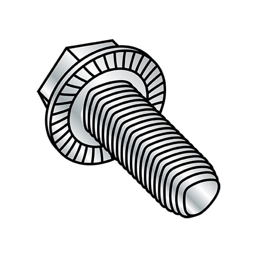 6-32X1/2 Unslotted Ind Hex Wash Serrated Thread Rolling Screws Screw ...