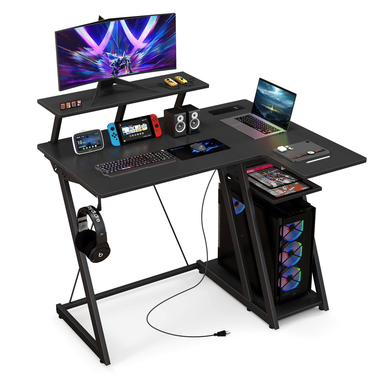 Click here for Patiojoy Computer Desk W/ Built-In Charge Station... prices