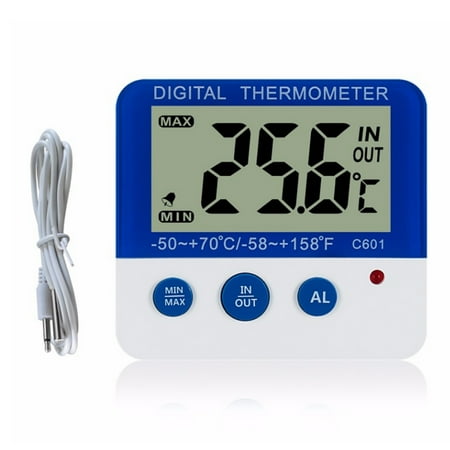 Digital Fridge Thermometer with Alarm and Max Min Temperature Easy to ...