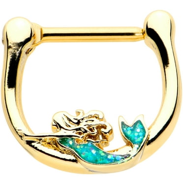 Body Candy 16G Womens PVD Steel Septum Jewelry Purple Lacy Drop Daith ...
