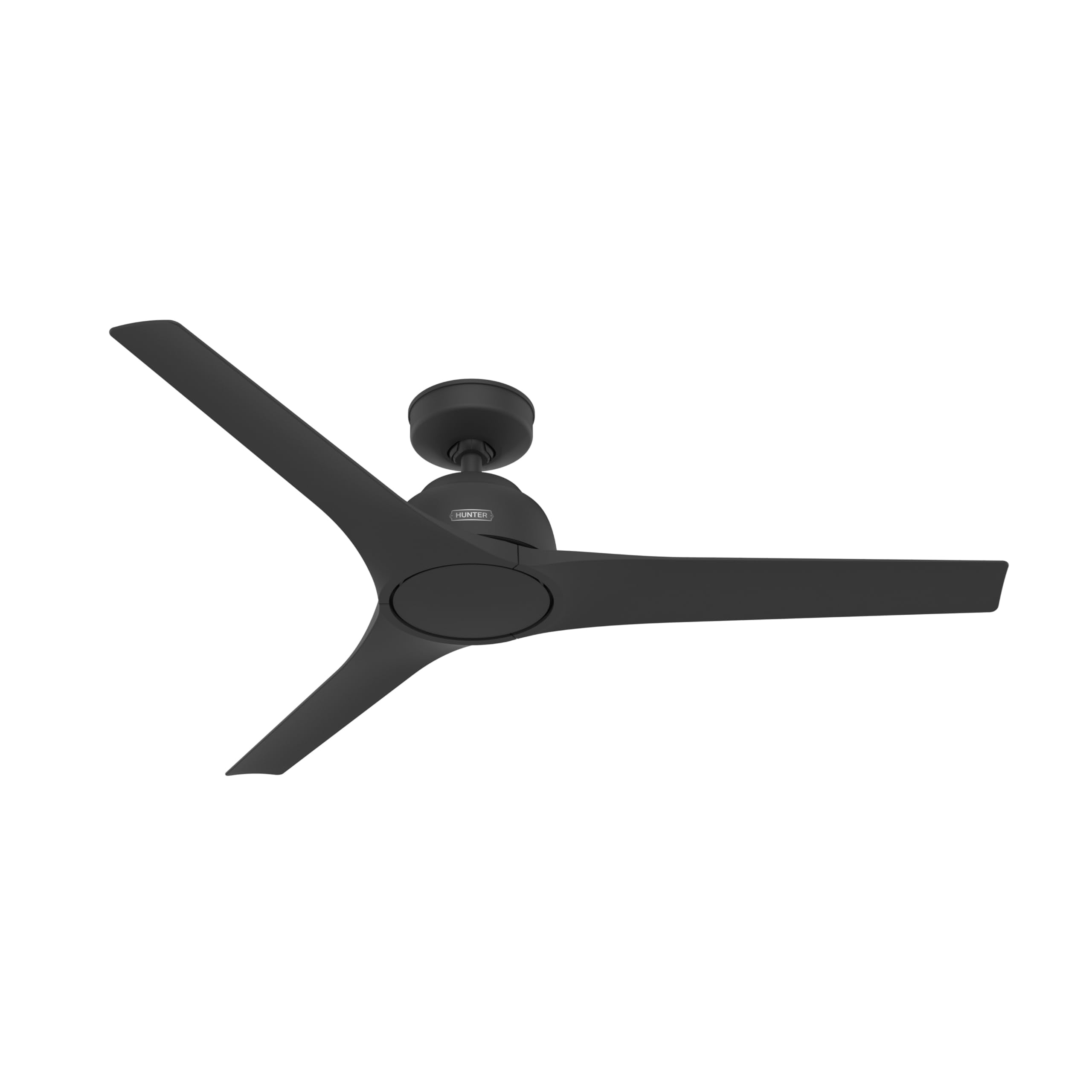Restored Hunter Fan 52 inch Matte Black Finish Outdoor Ceiling Fan With ...