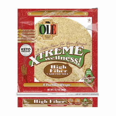 Ole Xtreme Wellness High Fiber, Low Net Carb Tortilla Wraps - Zero ...