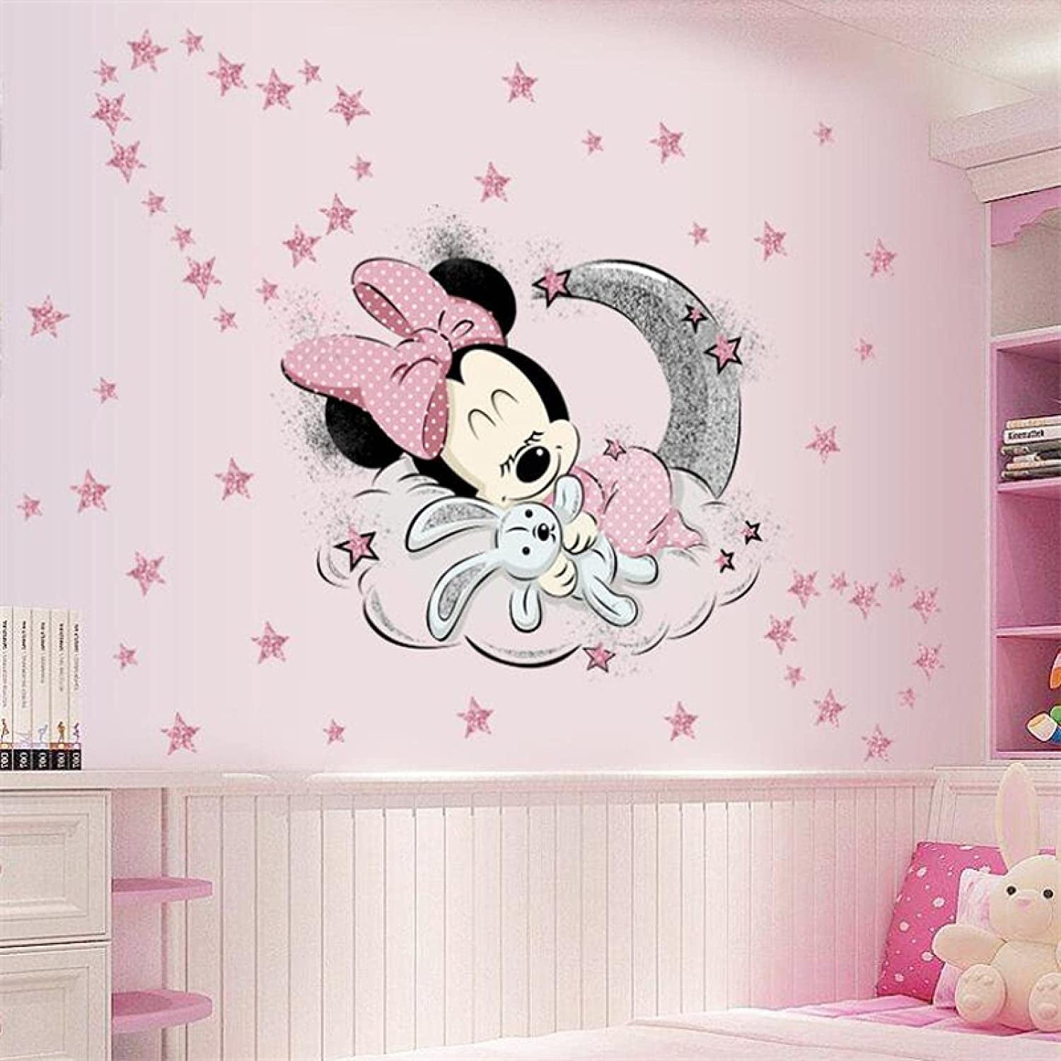 3D Cartoon for Mickey and Minnie Mouse Baby Home Decals Wall Stickers for Kids Room Princess Room Sticker Walmart