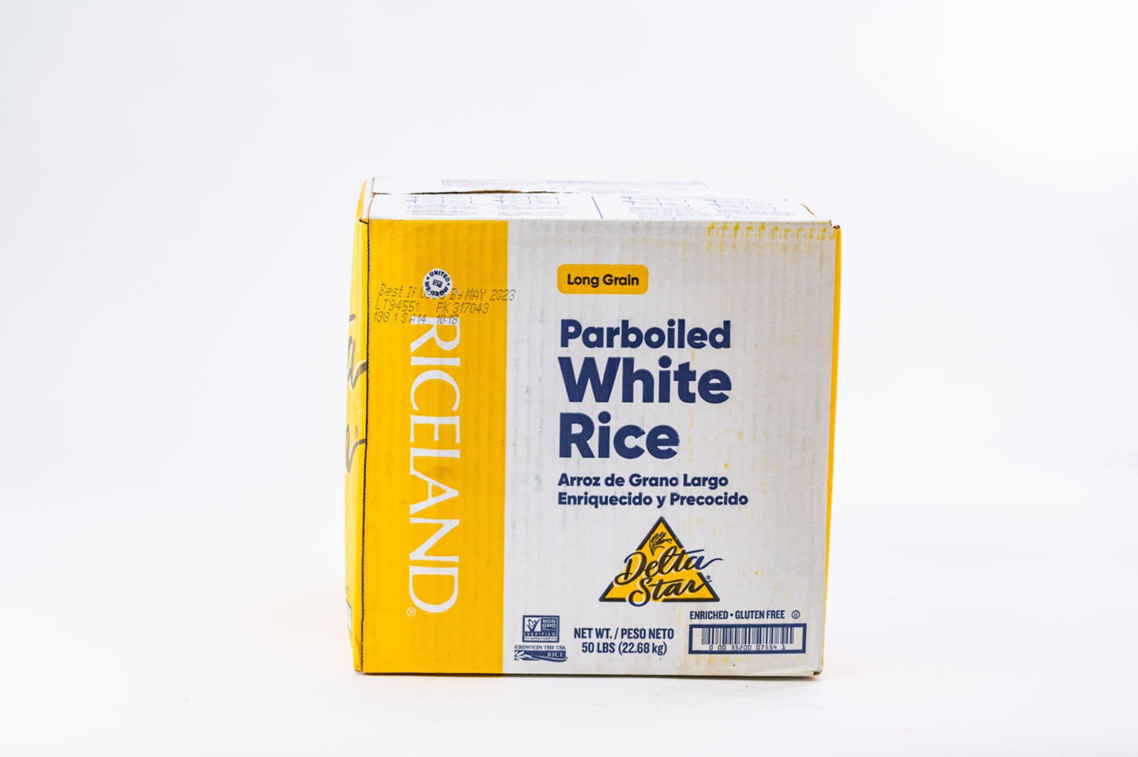 Delta Star White Parboiled Rice - 50 lbs Enriched, Long Grain ...