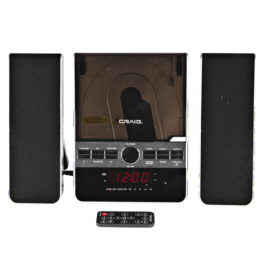 Craig CM427 3-Piece Vertical CD Stereo Shelf System with AM/FM Radio ...