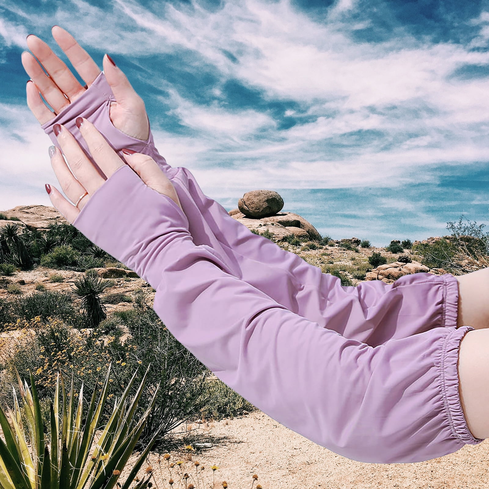 Travelwnat UPF50+ UV Protection Gloves Arm Sleeves for Men&Women ...