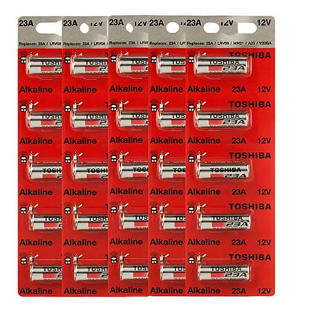 Toshiba Alkaline A23s A23 Gp23ae Mn21 23ga 12 Volt Battery (25 Pack ...