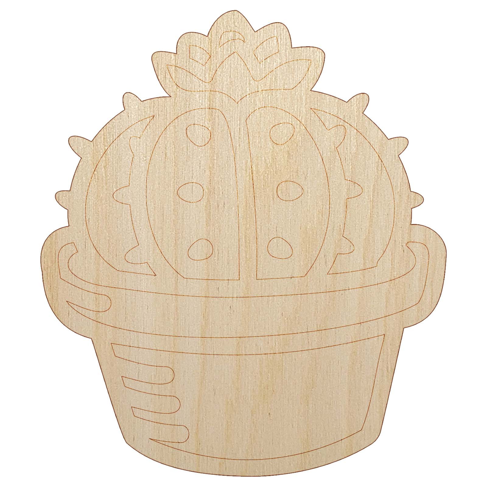 Succulent Success Cactus Wood Shape Unfinished Piece Cutout Craft DIY ...