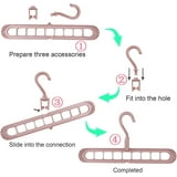 4 Pack Magic Space Saving Clothes Hangers Multifunctional Smart Closet ...