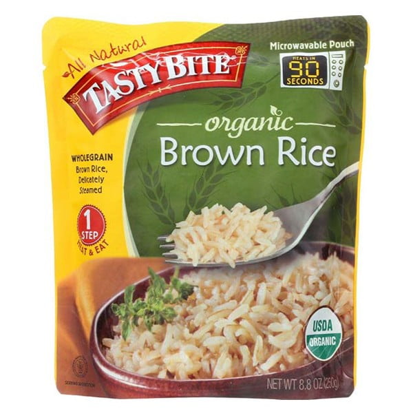 Tasty Bites Organic Brown Rice 8.8 oz Pouches - Pack of 6 - Walmart.com