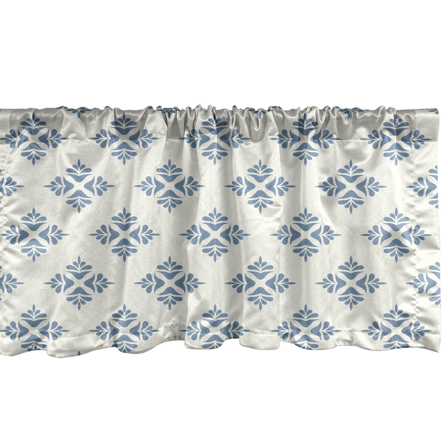 Geometric Window Valance Pack Of 2 Abstract Leaves Design Symmetrical