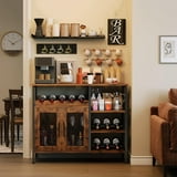 Cosrack Small Home Liquor Cabinet, Industrial Wine Bar with Storage ...