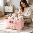 XIBUFE 2026 New Rectangular Fabric Storage Bin Box Laundry Basket with ...