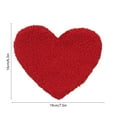 Red Teddy Velvet Heart Saucer Insulated Placemats 7.5X6.3 Inch Table ...
