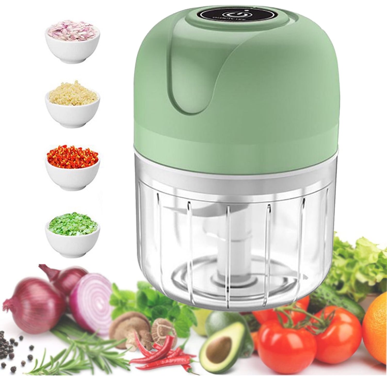 Saim 250 Ml Mini Garlic Chopper, Electric Garlic Mincer USB Charging ...