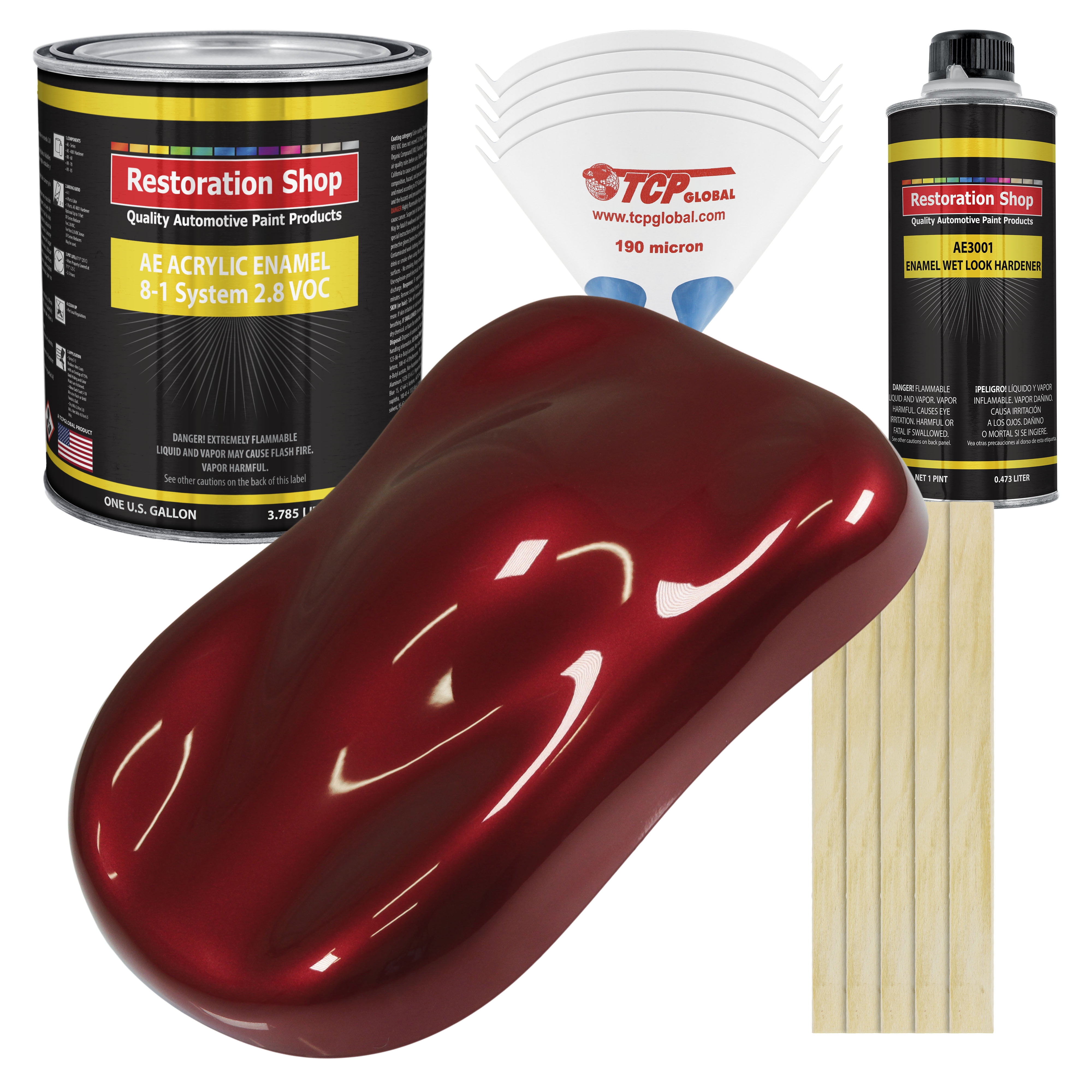 Restoration Shop - Fire Red Pearl Acrylic Enamel Auto Paint, Complete ...