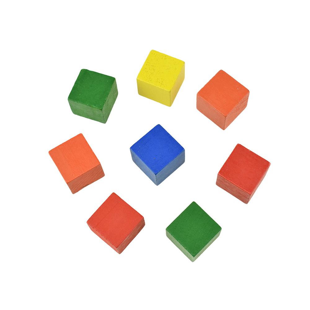 Colorful Wooden Cube Blocks, 1-Inch, 8-Piece - Walmart.com