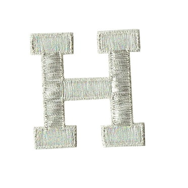 Alphabet Letter - H - Color Black - 2" Block Style - Iron On ...