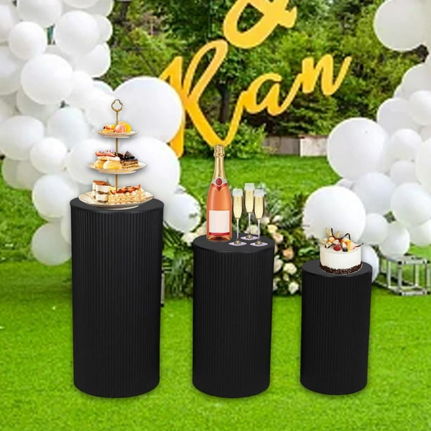 Elodie 3 Pieces Cylinder Stands Cylinder Pedestal Stands Cylinder ...