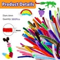 CandWuom Pipe Cleaners for Crafts, 360 Pieces 30 Colors 6 mm x 12 inch ...