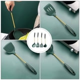 EXHUMKY Reusable Stainless Steel Cooking Utensils Set Comfortable Grip ...
